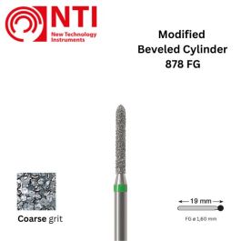 NTI Diamond Modified Beveled Cylinder 878 (289) Coarse FG bur 10/Pk