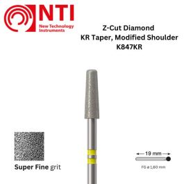 NTI Z-Cut Diamond KR Taper, Modified Shoulder K847KR (546) Super Fine ...