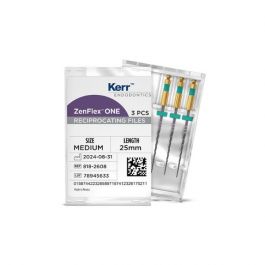 Kerr ZenFlex One Reciprocating NiTi Files - Medium (Green) 3/PK