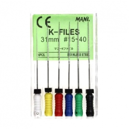 K Files 21mm 6 Pack MANI Endodontic