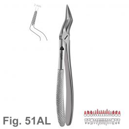 ProSharp Extraction Forceps - Upper Roots 3mm Long Beak Fig 51AL