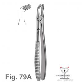ProSharp Extraction Forceps - Lower Third Molars rounded edge Fig 79A