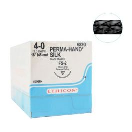 Ethicon Perma-Hand Silk Black Suture (Non-Absorbable) 12/Box